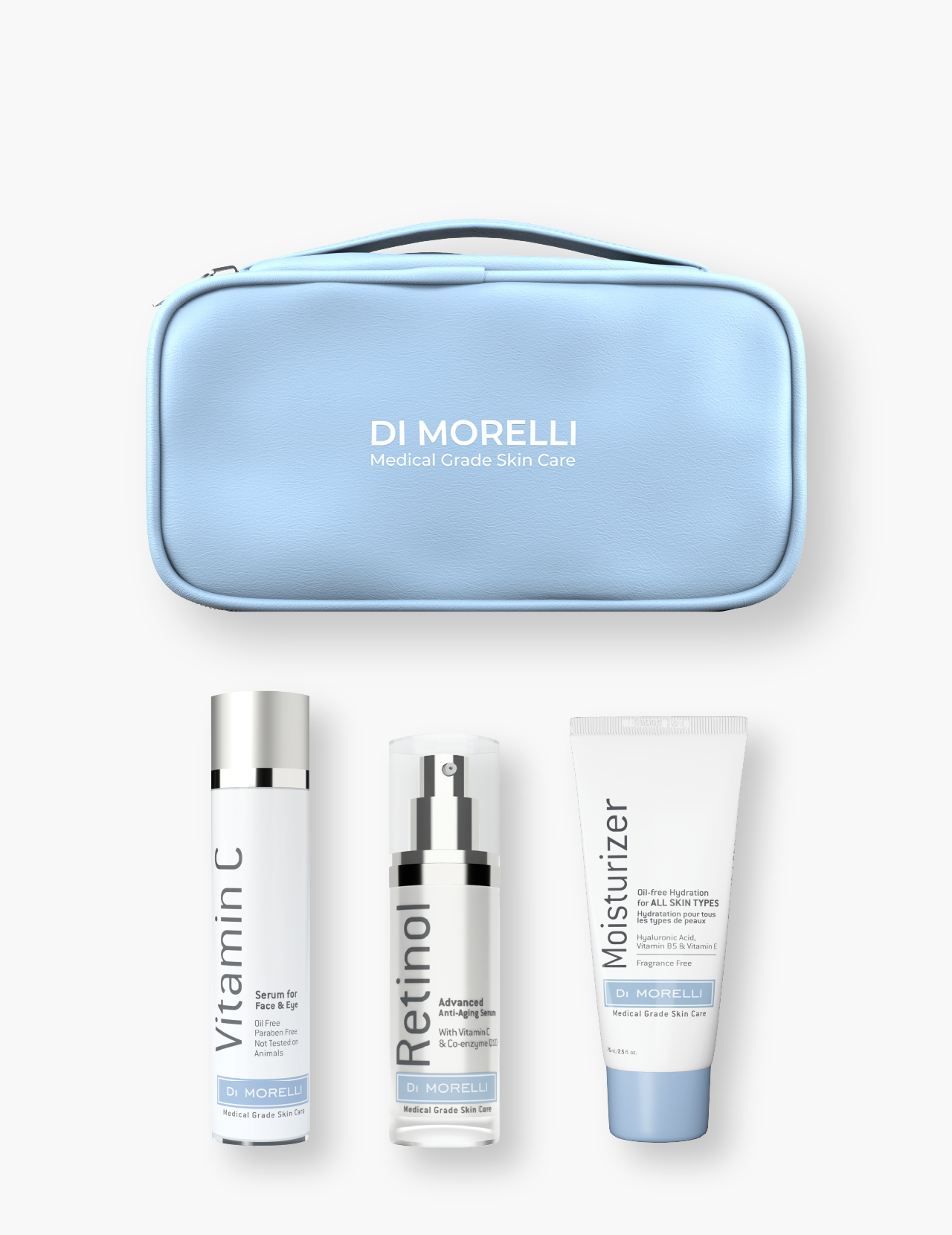 Anti-Aging 3 Step Kit with Cosmetic Bag – Di Morelli Skin Care