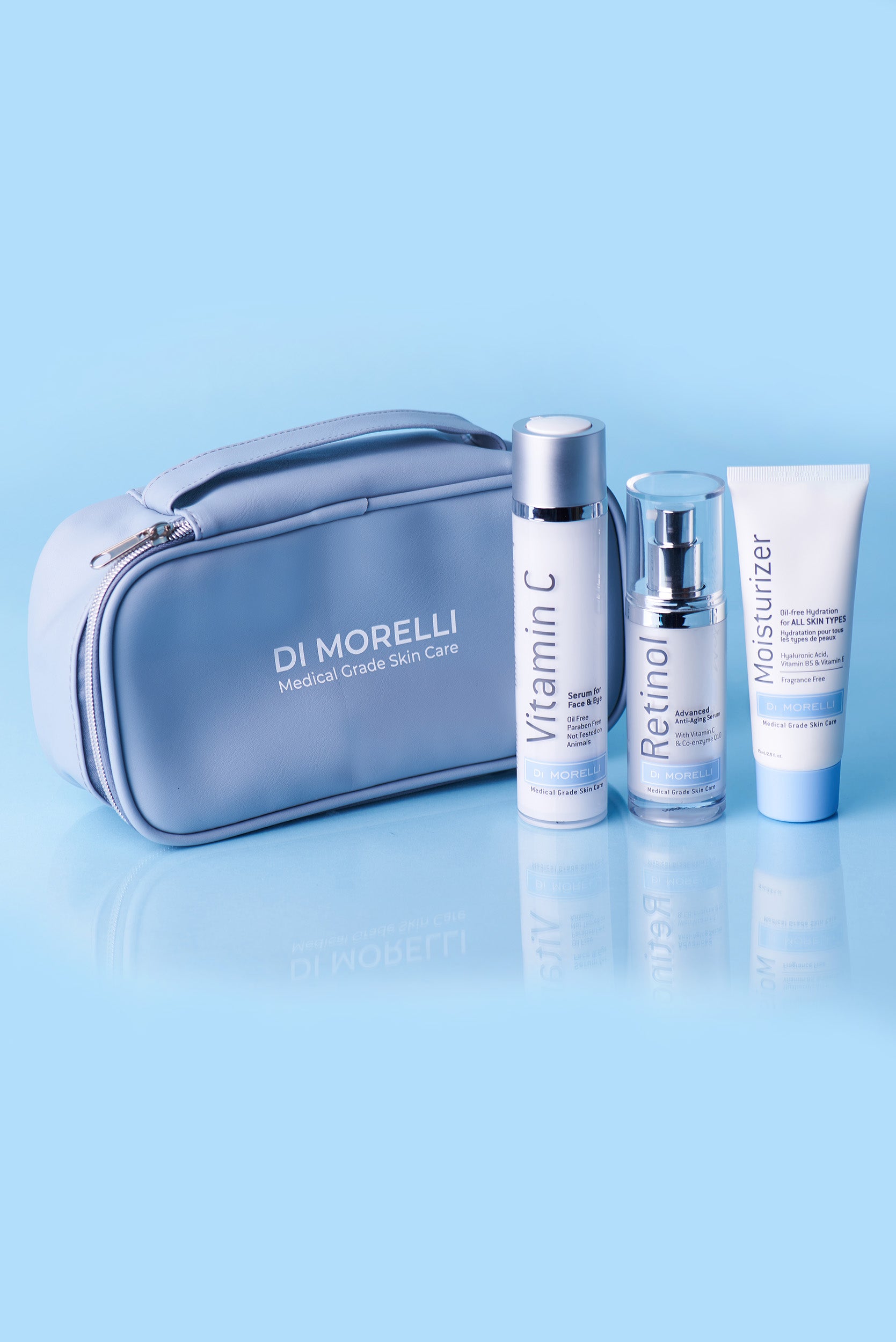 Anti-Aging 3 Step Kit with Cosmetic Bag – Di Morelli Skin Care